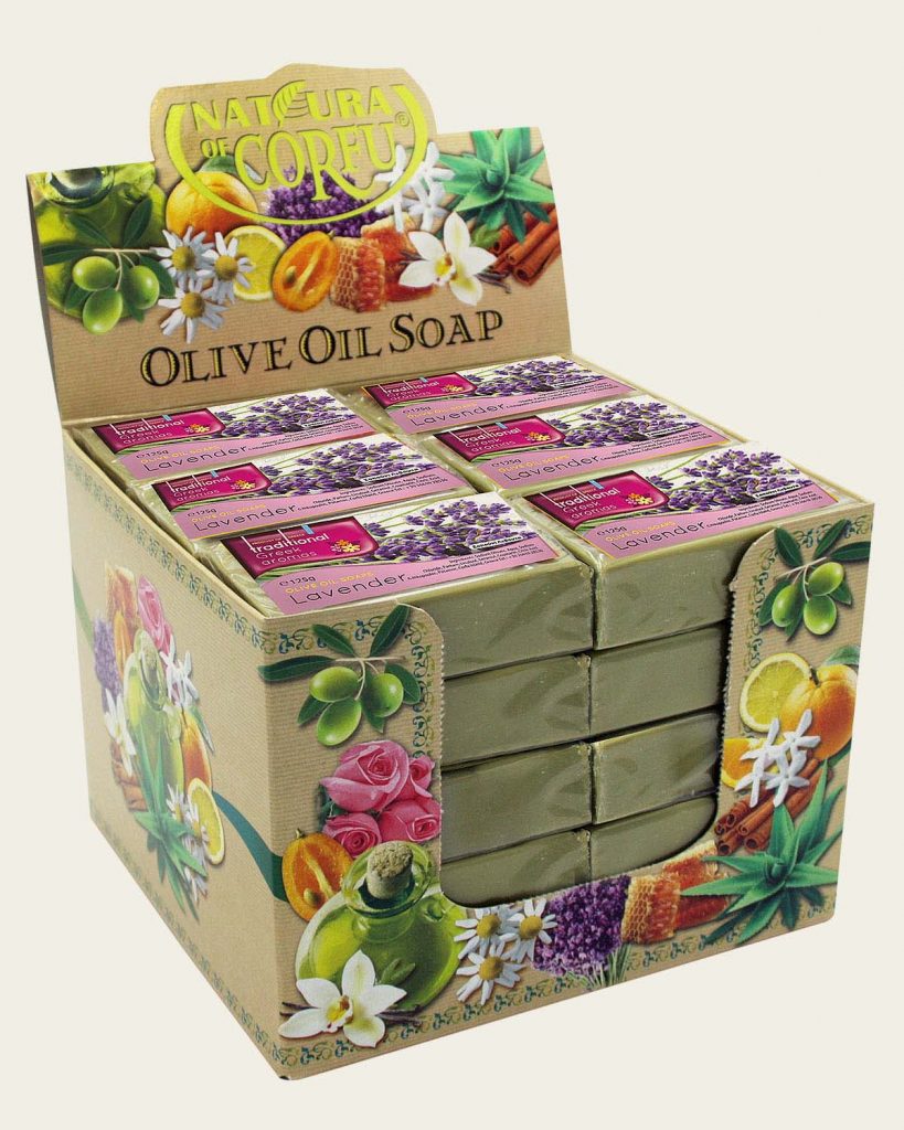 ΣΕΙΡΑ GREEK AROMA - ΣΑΠΟΥΝΙ ΣΕ ΔΙΑΦΑΝΟ ΠΕΡΙΤΥΛΙΓΜΑ, DISPLAY BOX 30 τεμ ...